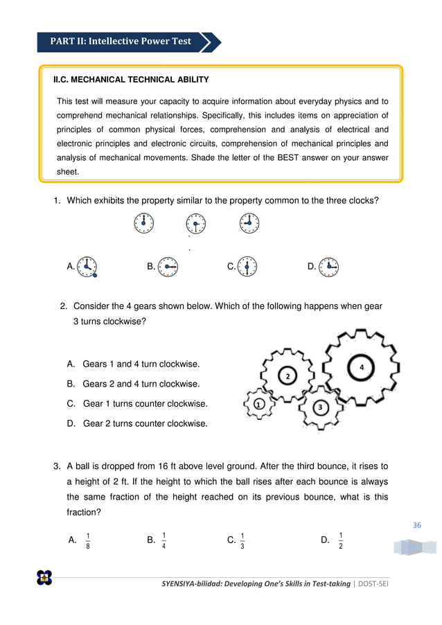 Dost SEI-Scholarship Exam Reviewer | PDF