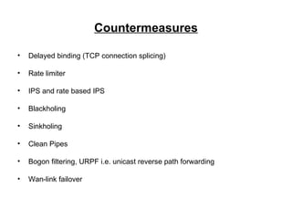 Dos threats and countermeasures | PPT
