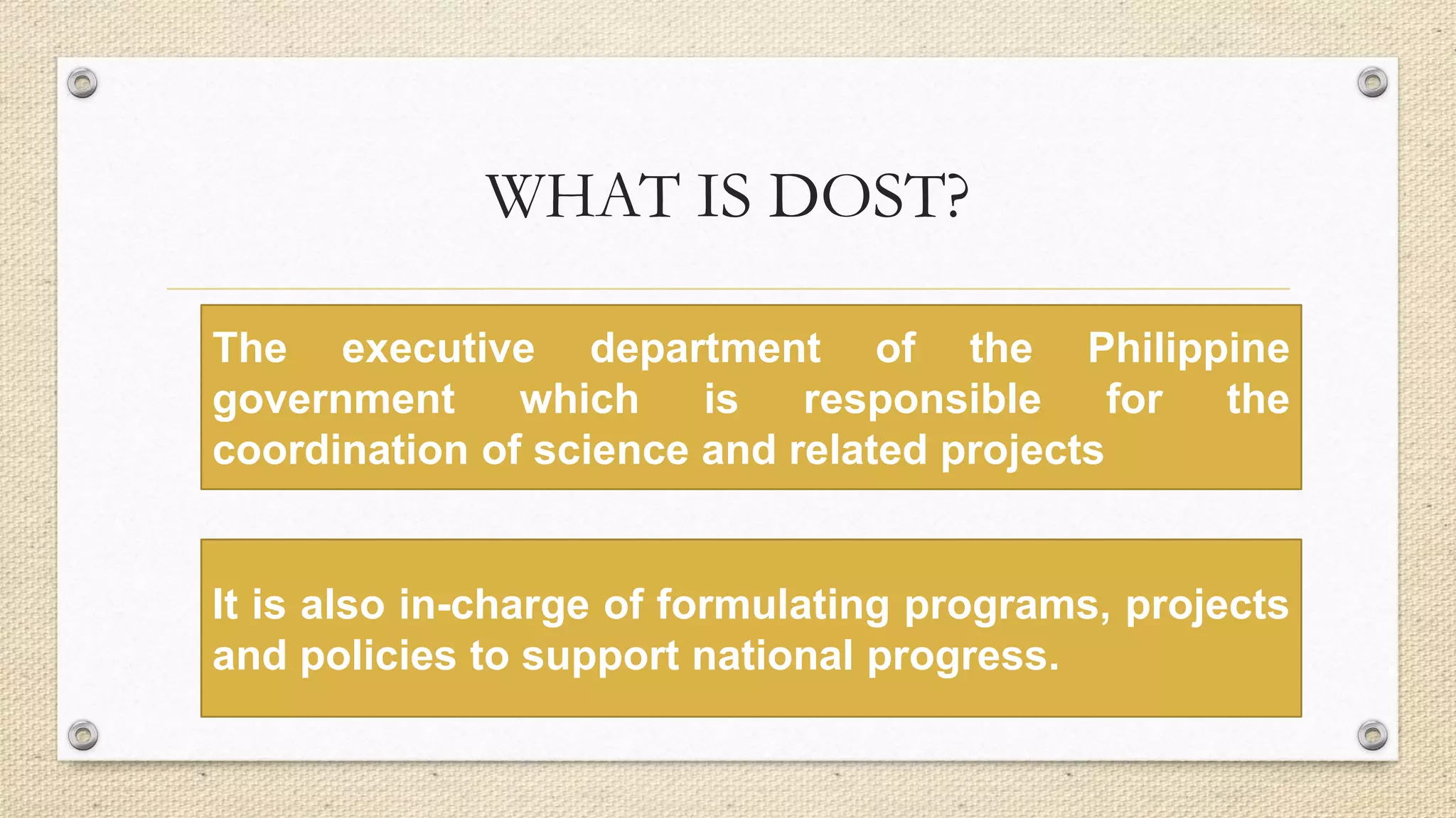 Dost programs and projects | PPTX