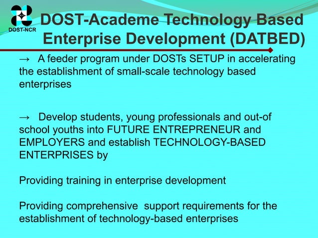Dost programs and services for entrepreneurs | PPTX