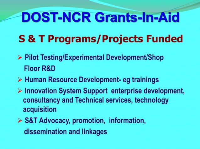 Dost programs and services for entrepreneurs | PPTX