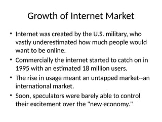 dot-com crisis, also known as the dot-com bubble, occurred in the late ...
