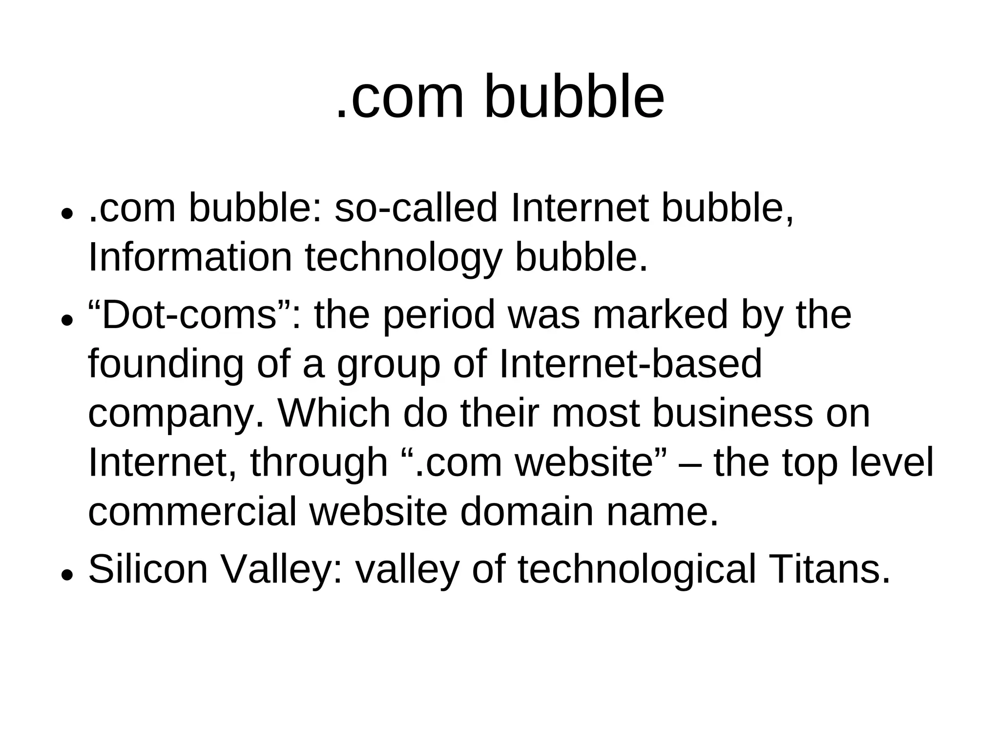 Dot com bubble | PDF