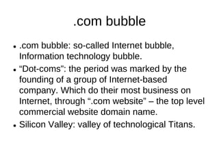 Dot com bubble | PDF