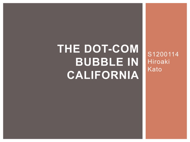 The dot-com bubble in california | PDF