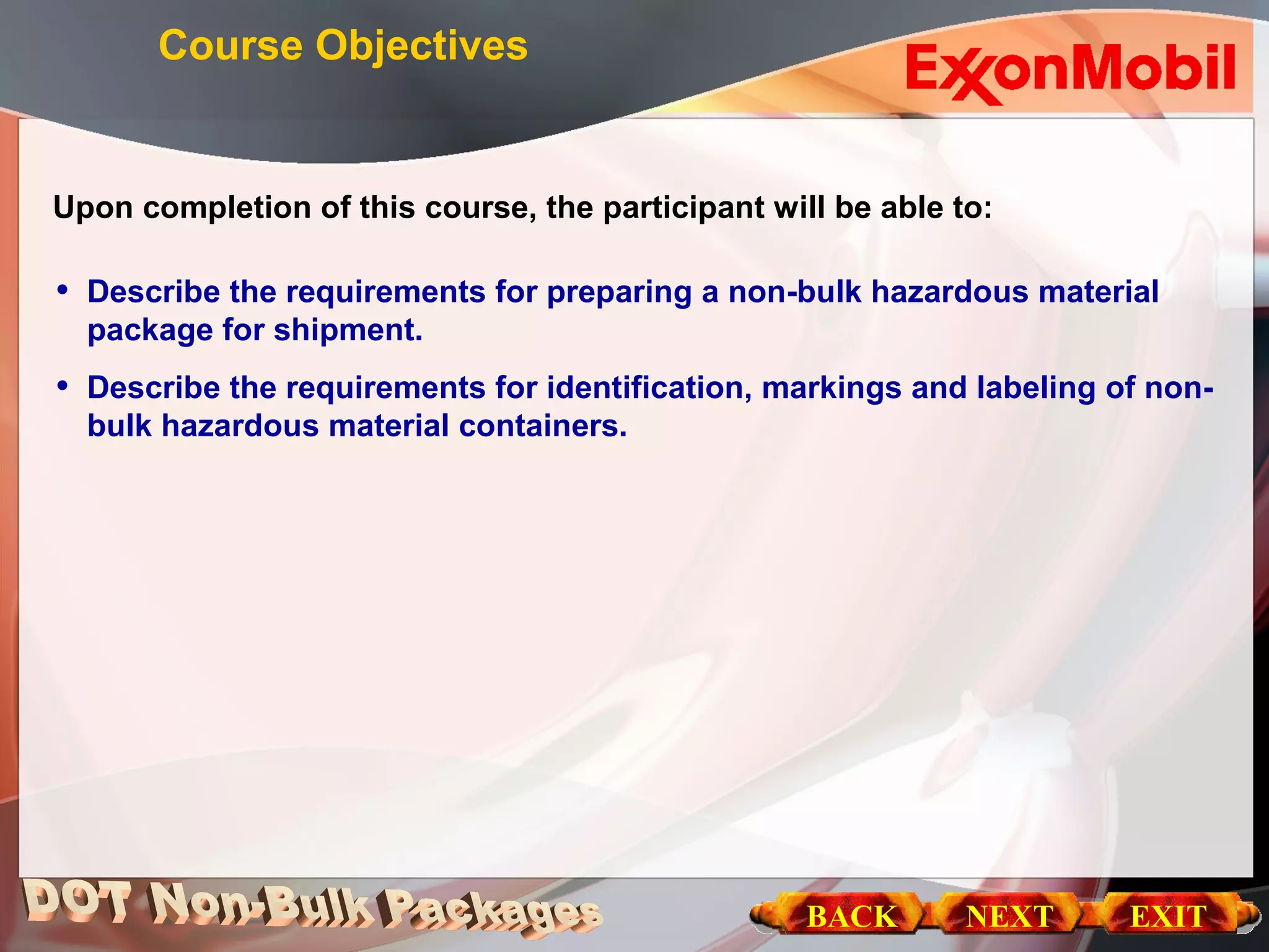 Dot hazMat Training - IMDG | PPT
