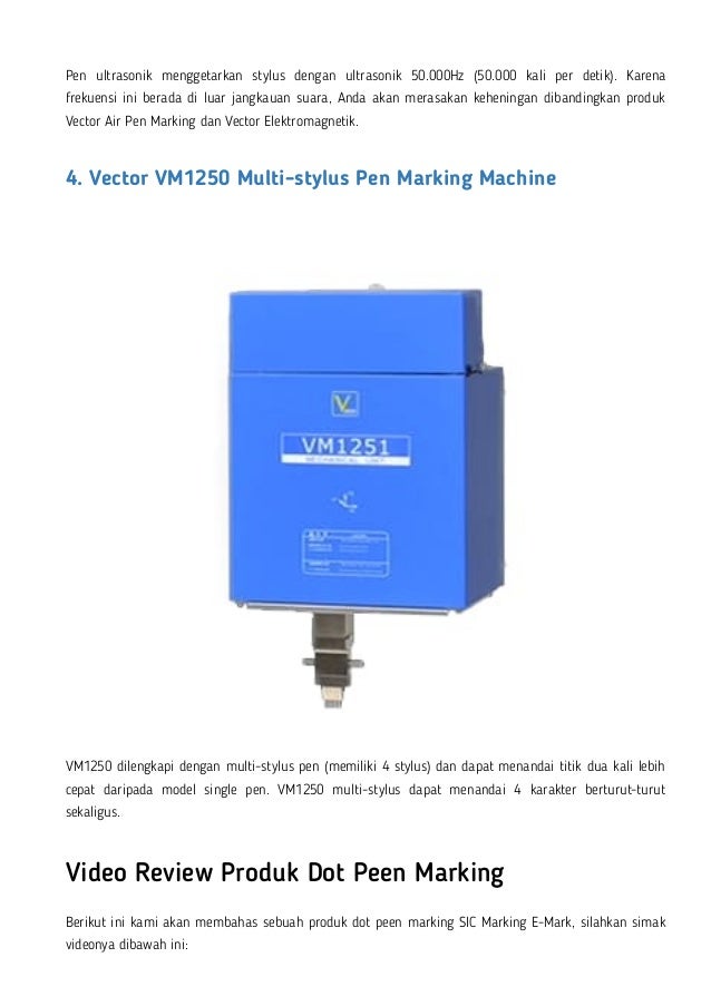 Dot Peen Marking - Fungsi, Jenis dan Contoh Dot Peen Marking di ...