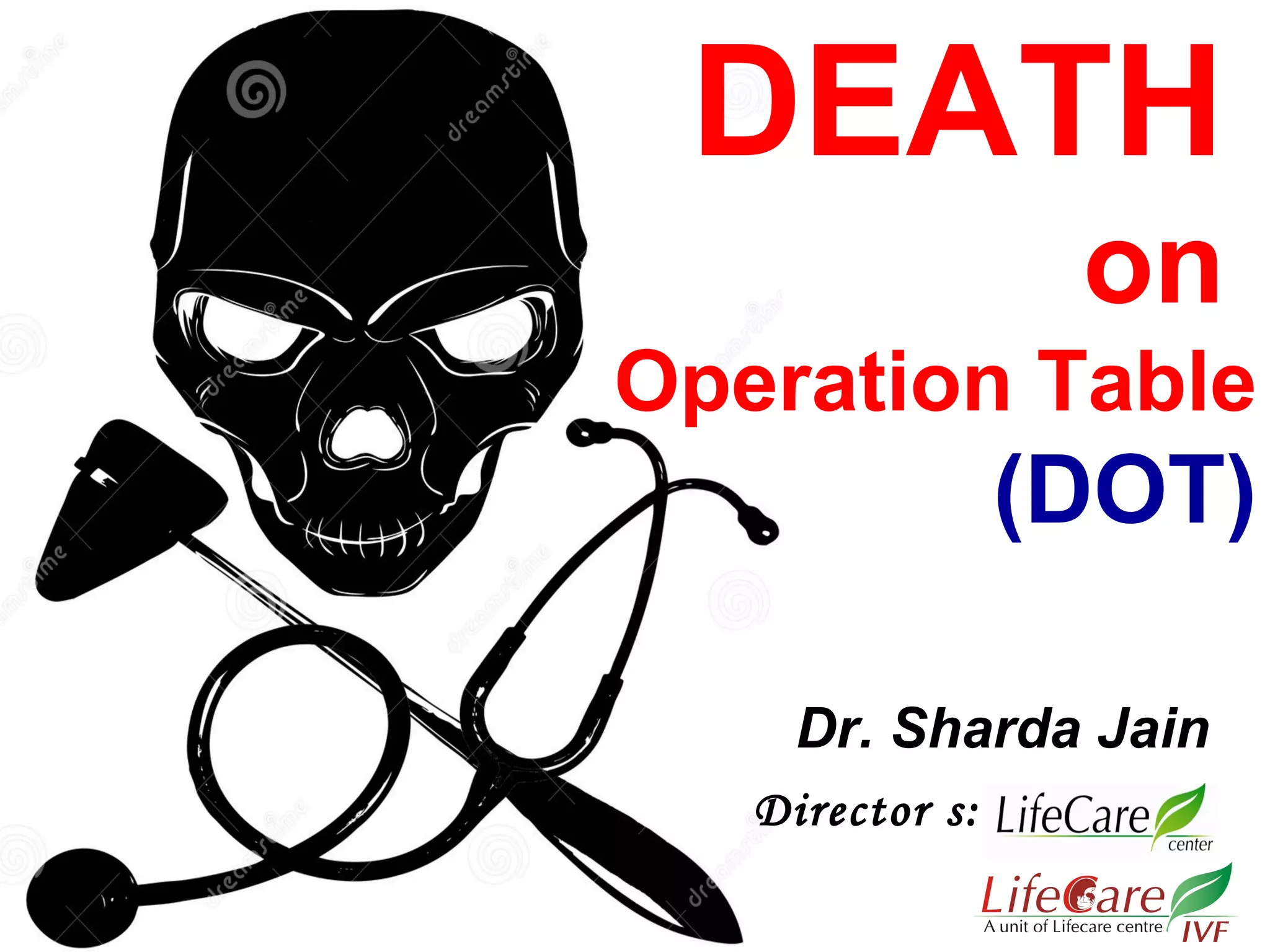 DEATH on Operation Table (DOT) by Dr. Sharda Jain | PPT