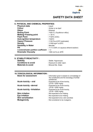Brake Fluids DOT 3 (Material Safety Data Sheet) | PDF