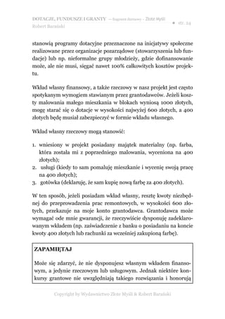 Robert Barański dotacje fundusze i granty | PDF
