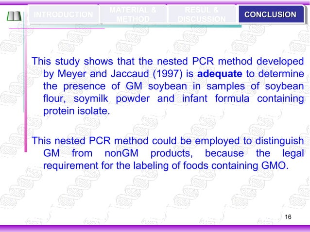 nested pcr detecting gmo | PPT | Chemistry | Science