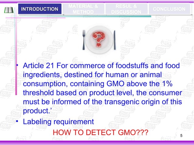 nested pcr detecting gmo | PPT | Chemistry | Science