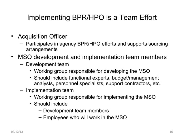 US DOT BPR Example Model | PPT