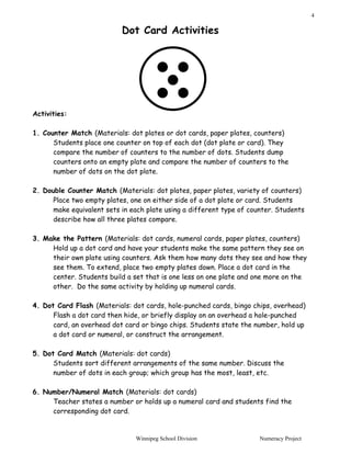 Dot Card and Ten Frames | PDF