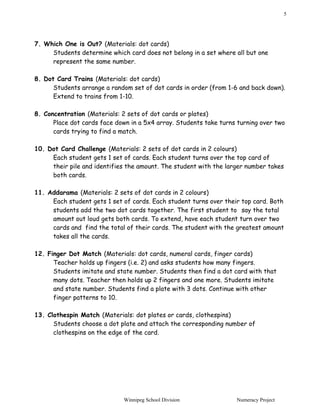 Dot Card and Ten Frames | PDF