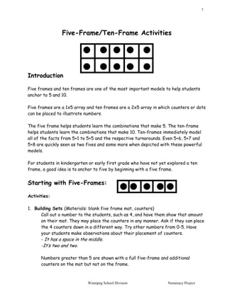 Dot Card and Ten Frames | PDF