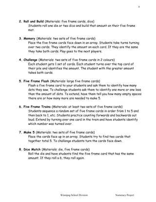Dot Card and Ten Frames | PDF