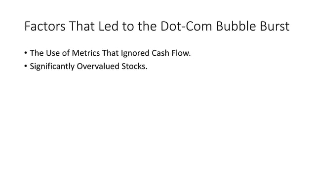 Dot Com Boom Bust | PPT