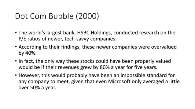 Dot Com Boom Bust | PPT