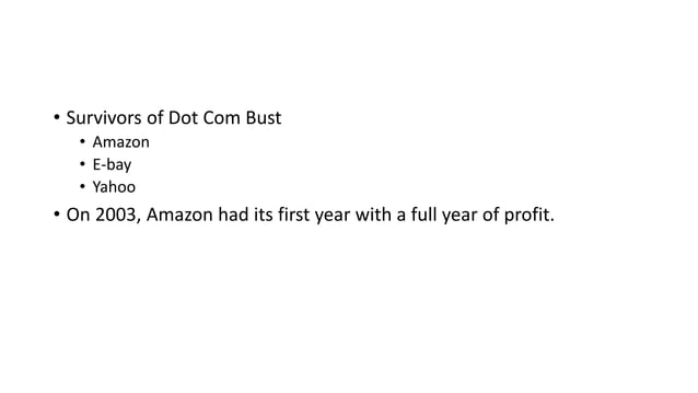 Dot Com Boom Bust | PPT