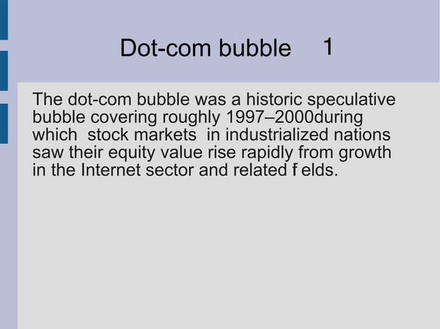 Dotcom bubble | PDF