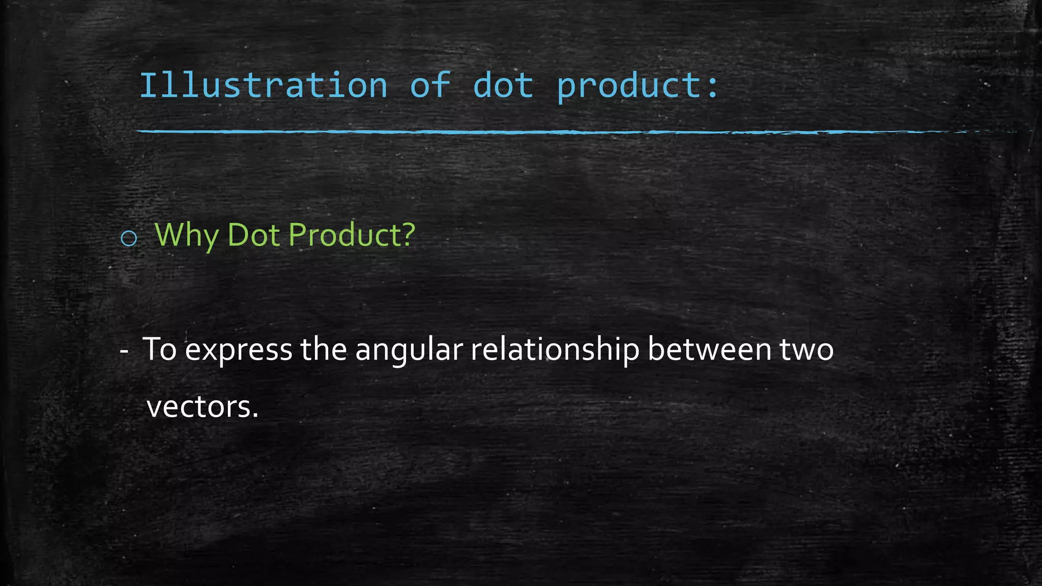 Dot & cross product of vectors | PPTX