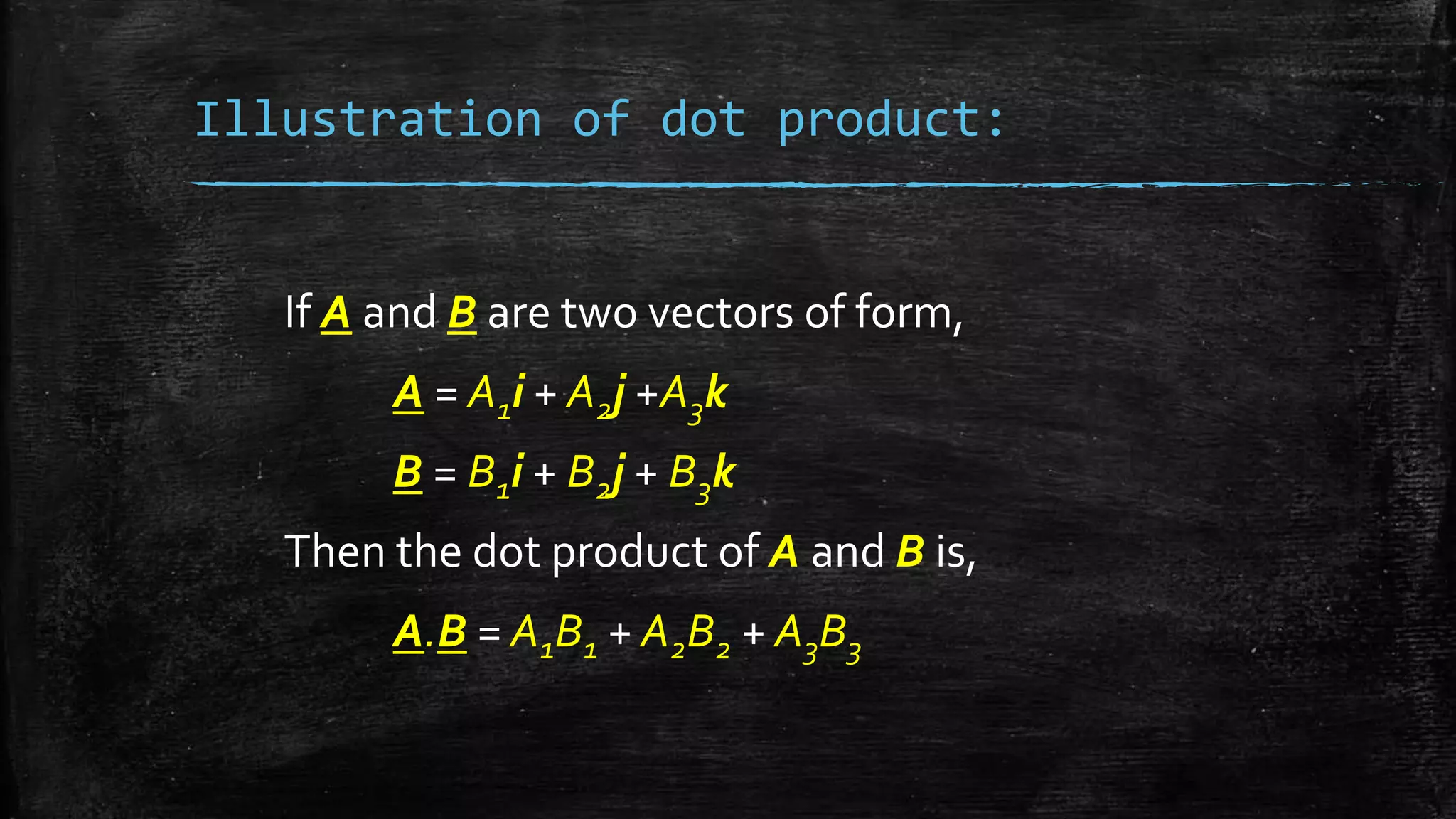 Dot & cross product of vectors | PPTX