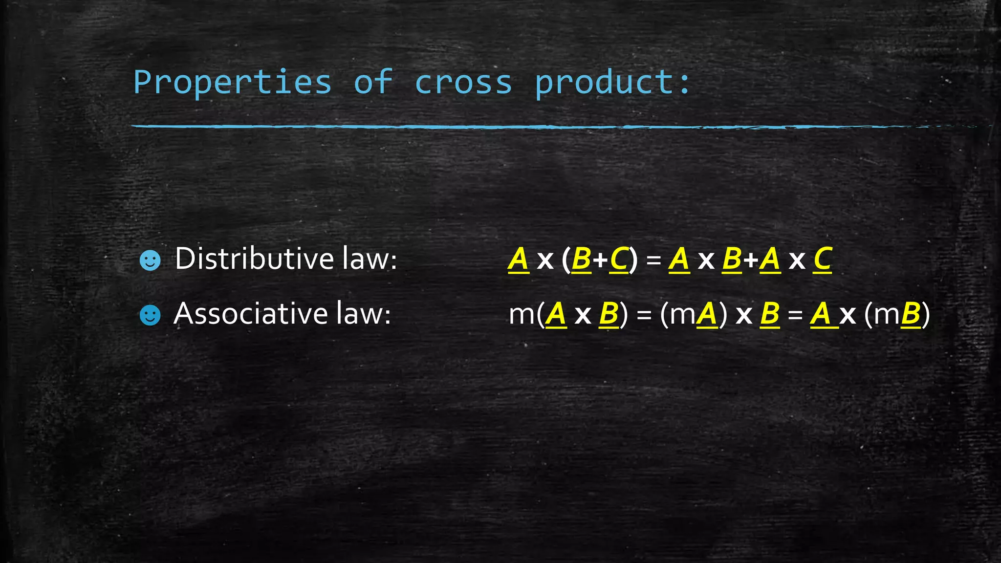 Dot & cross product of vectors | PPTX