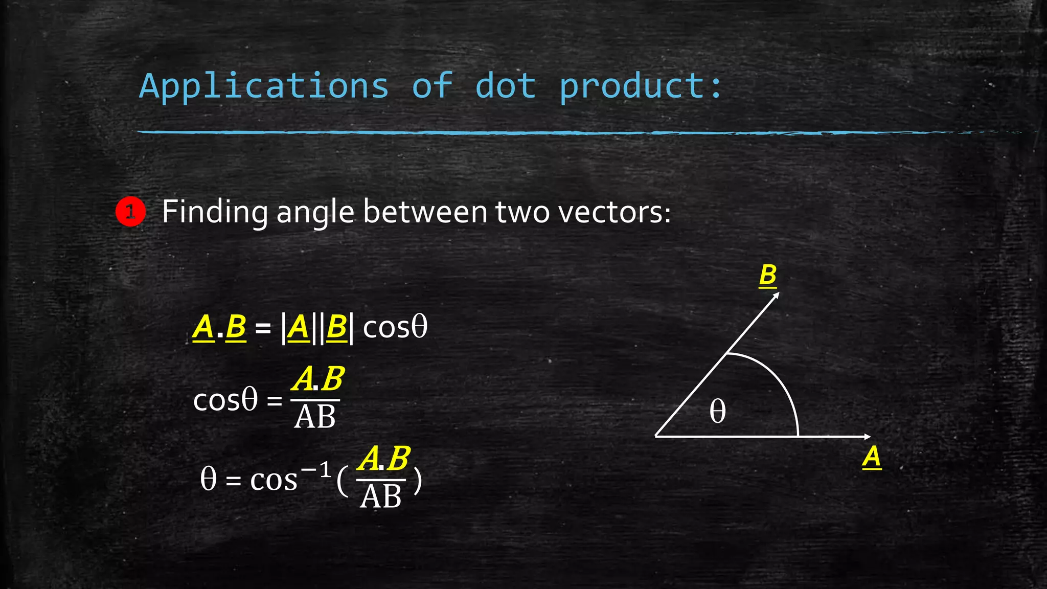 Dot & cross product of vectors | PPTX