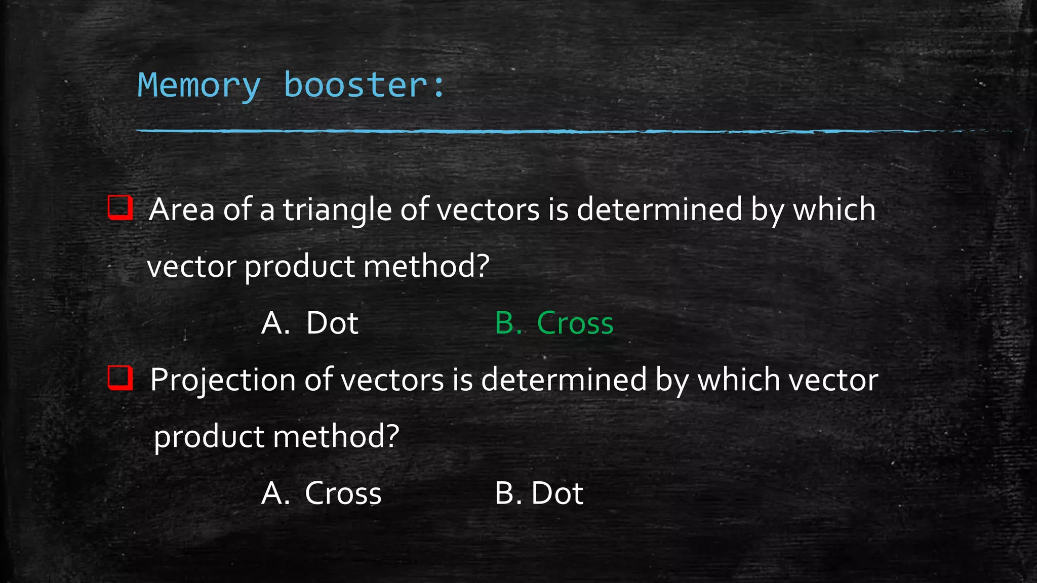 Dot & cross product of vectors | PPTX