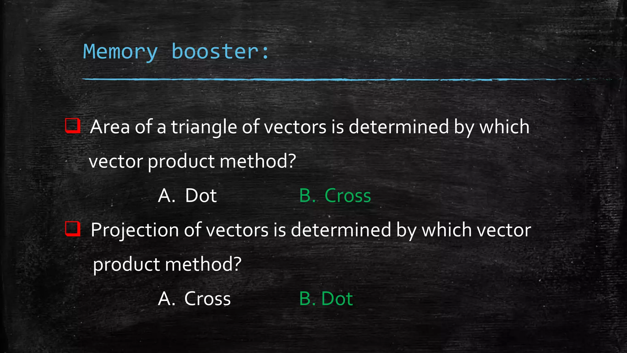 Dot & cross product of vectors | PPTX