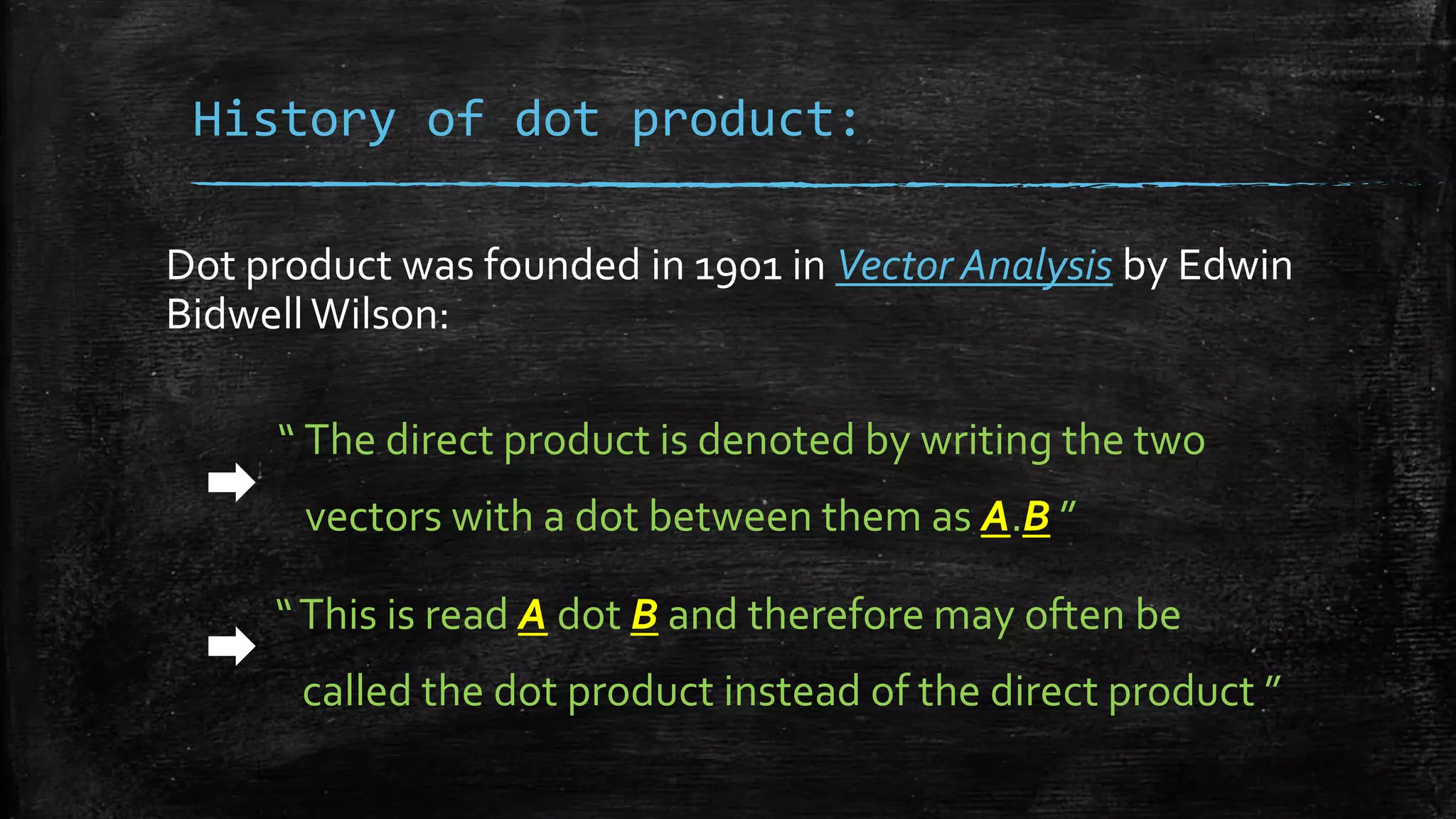 Dot & cross product of vectors | PPTX