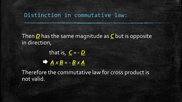 Dot & cross product of vectors | PPTX