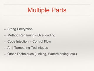 Dotfuscator | PPTX | Programming Languages | Computing