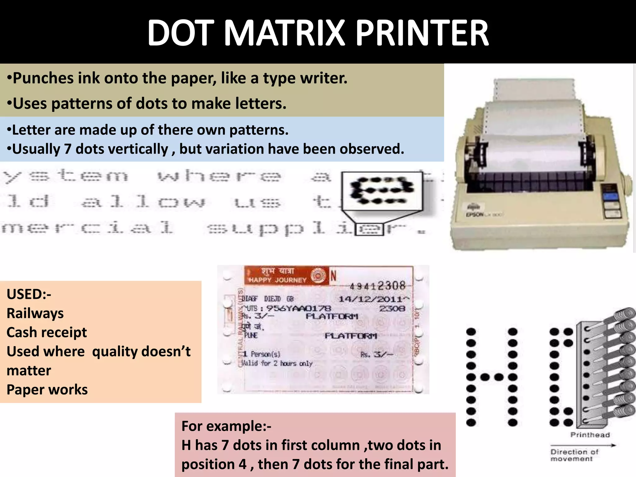 Dot matrix printer | PPTX