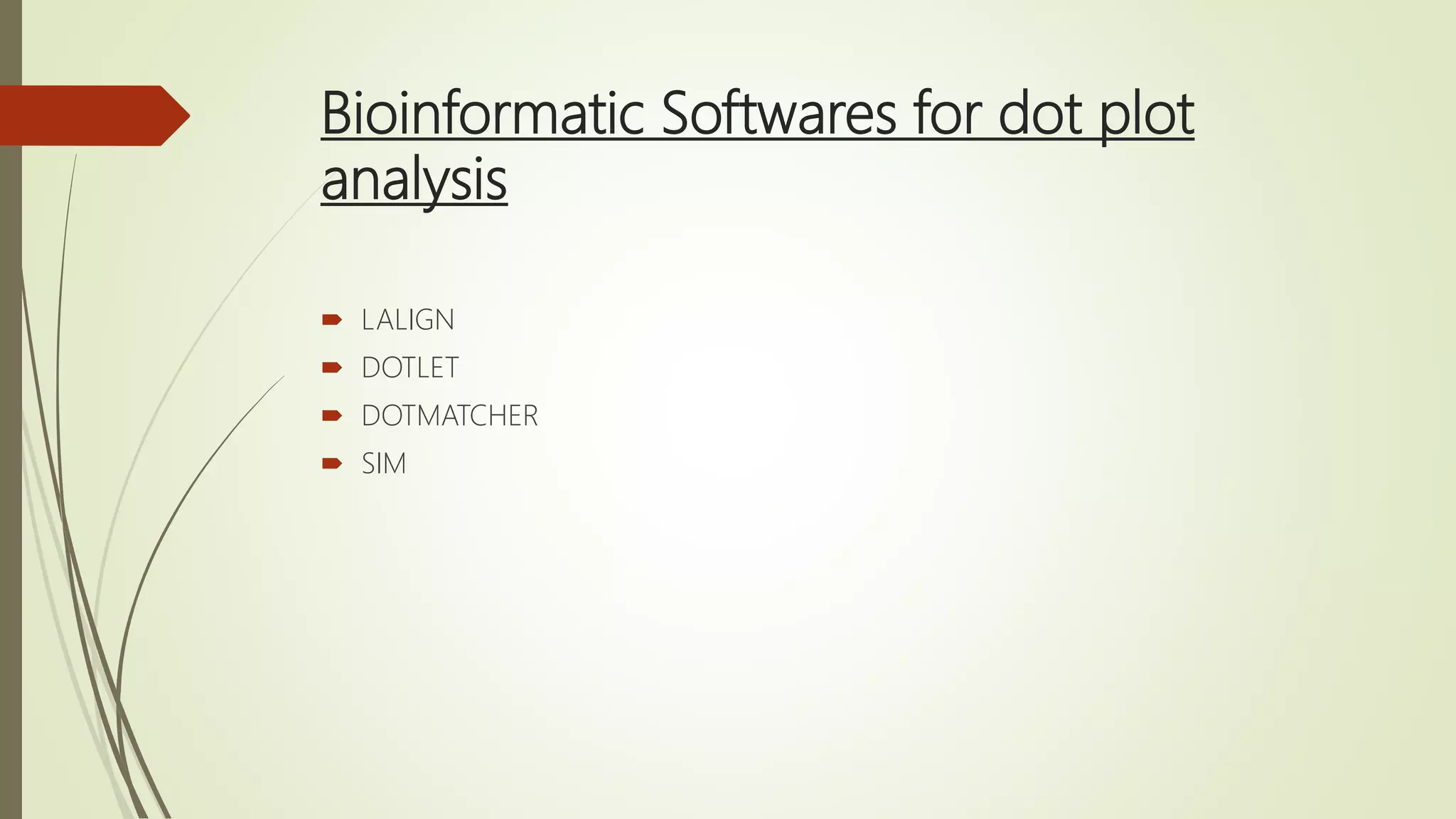 Dot matrix Analysis Tools (Bioinformatics) | PPTX