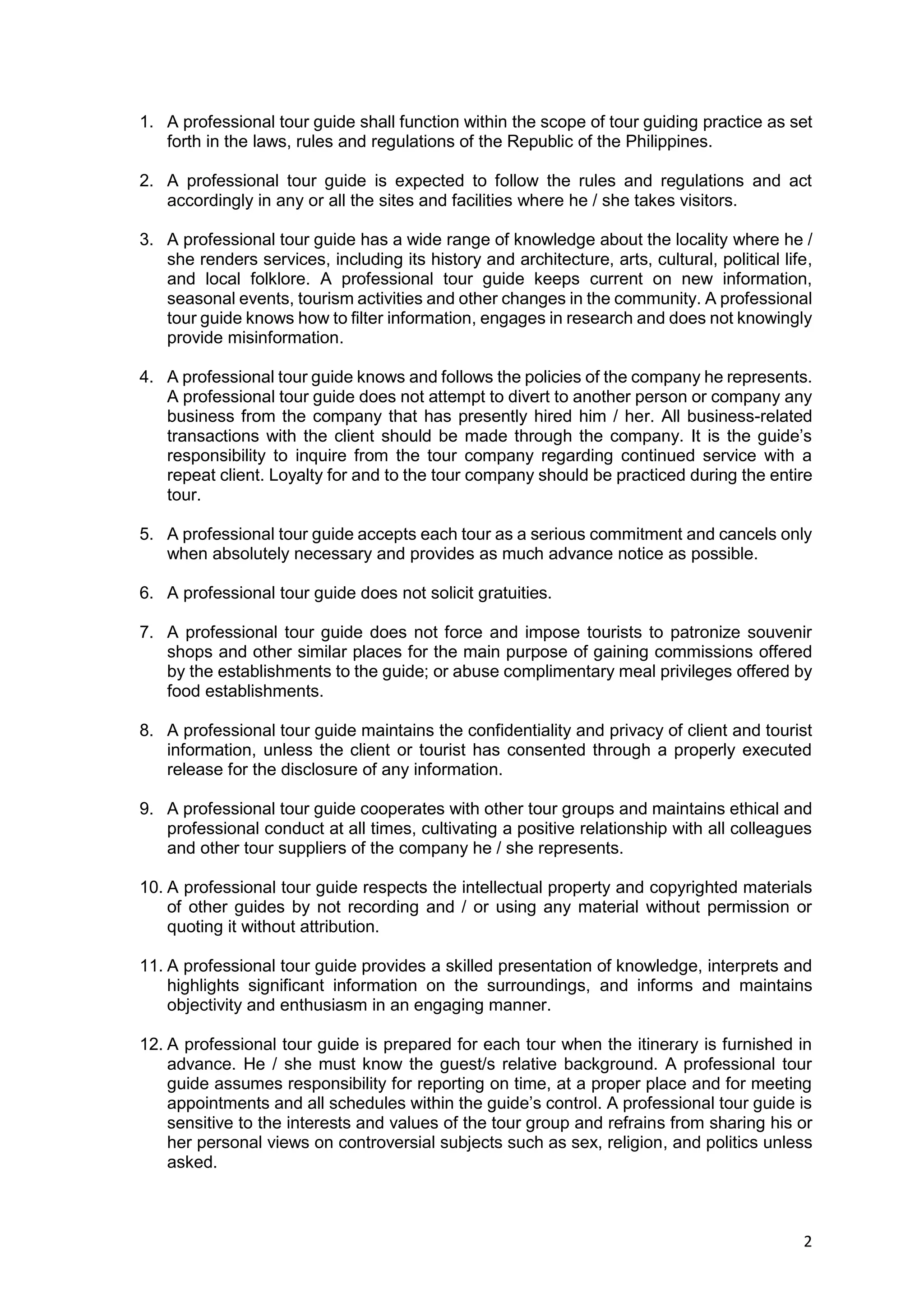 Department of Tourism MC No. 2021-002: Rules and Regulations Governing ...