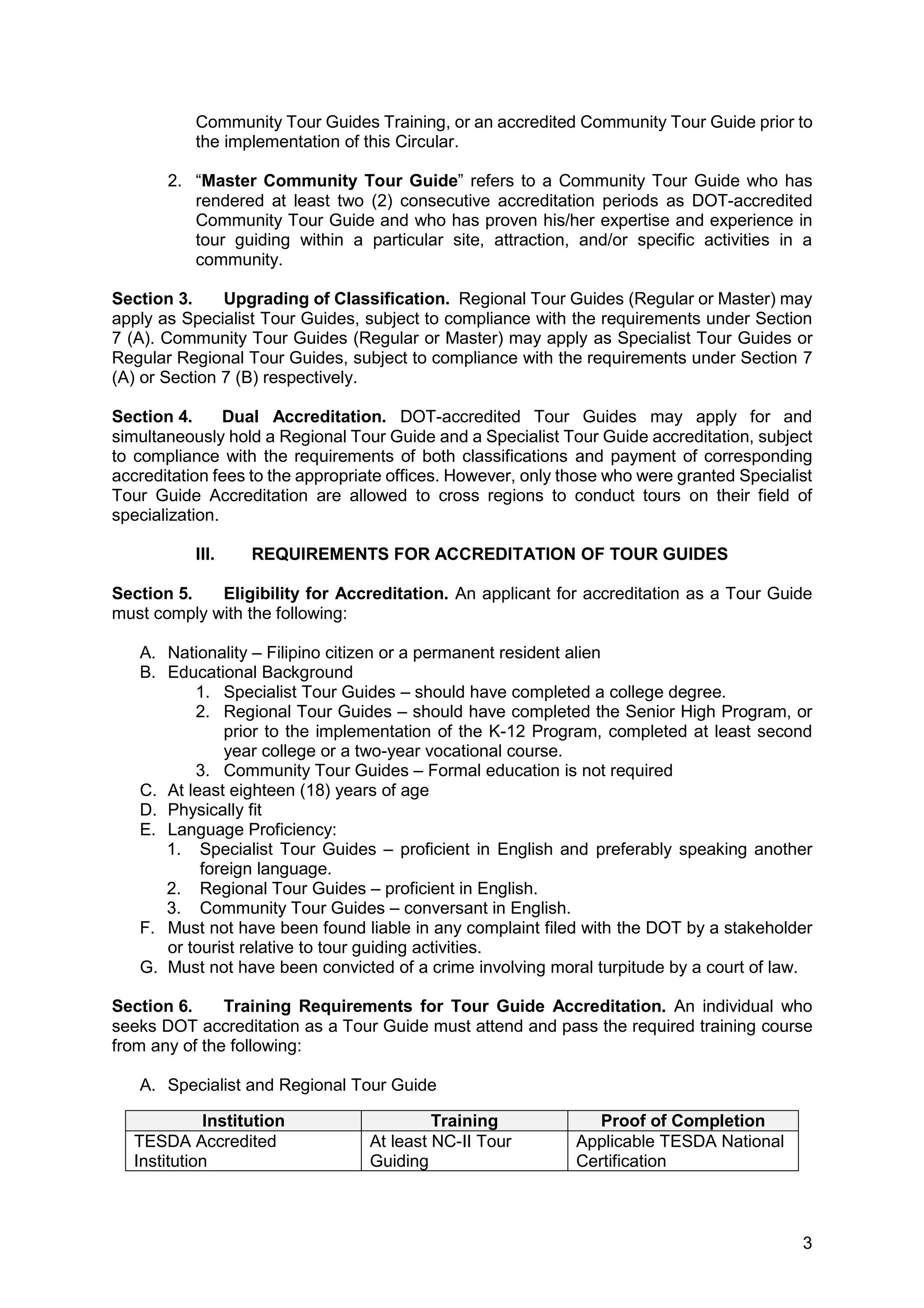Department of Tourism MC No. 2021-002: Rules and Regulations Governing ...