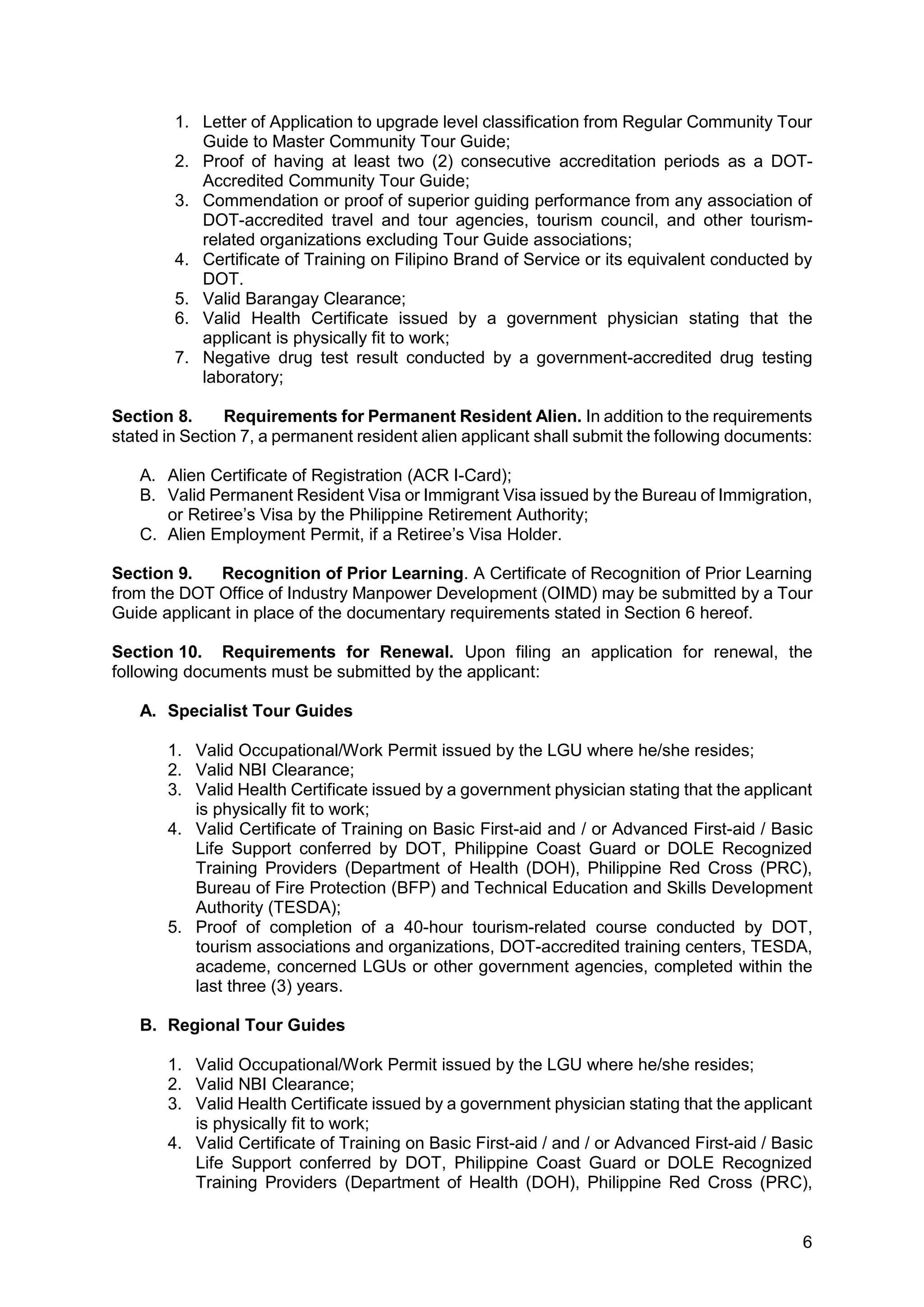 Department of Tourism MC No. 2021-002: Rules and Regulations Governing the Accreditation of Tour ...