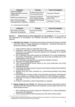 Department of Tourism MC No. 2021-002: Rules and Regulations Governing ...