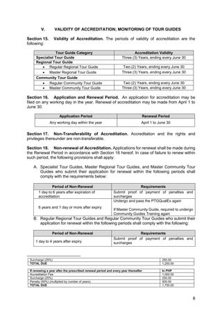 Department of Tourism MC No. 2021-002: Rules and Regulations Governing ...
