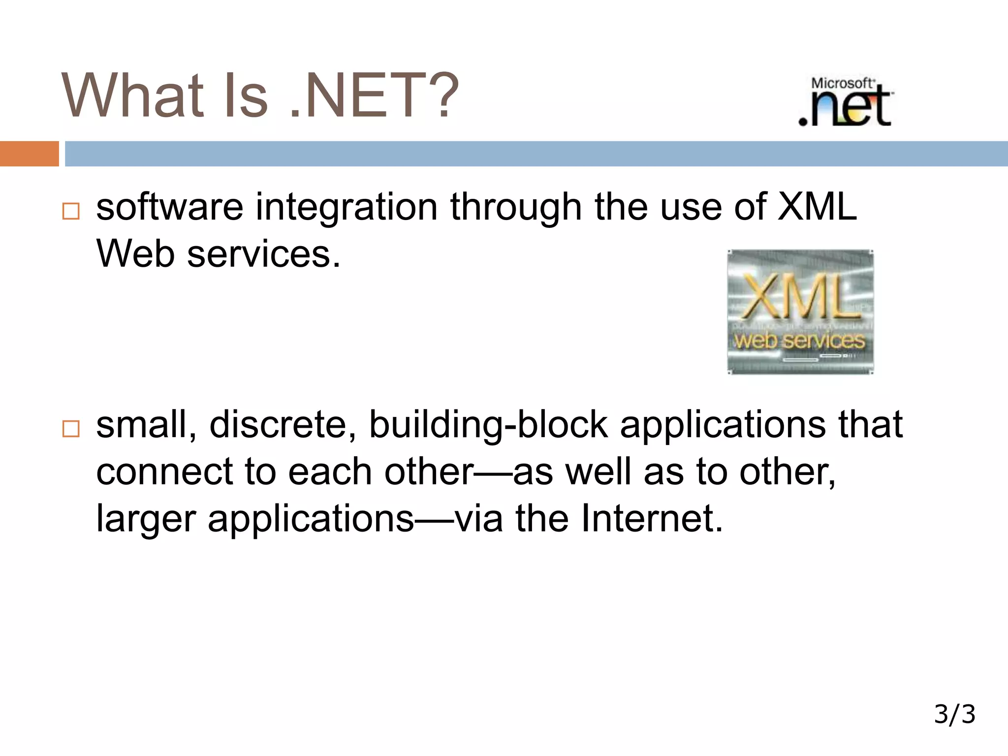 Dot net Introduction and their usabilities | PPTX | Programming Languages | Computing