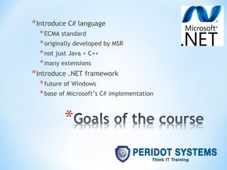 Intoduction to c# and basics of .net