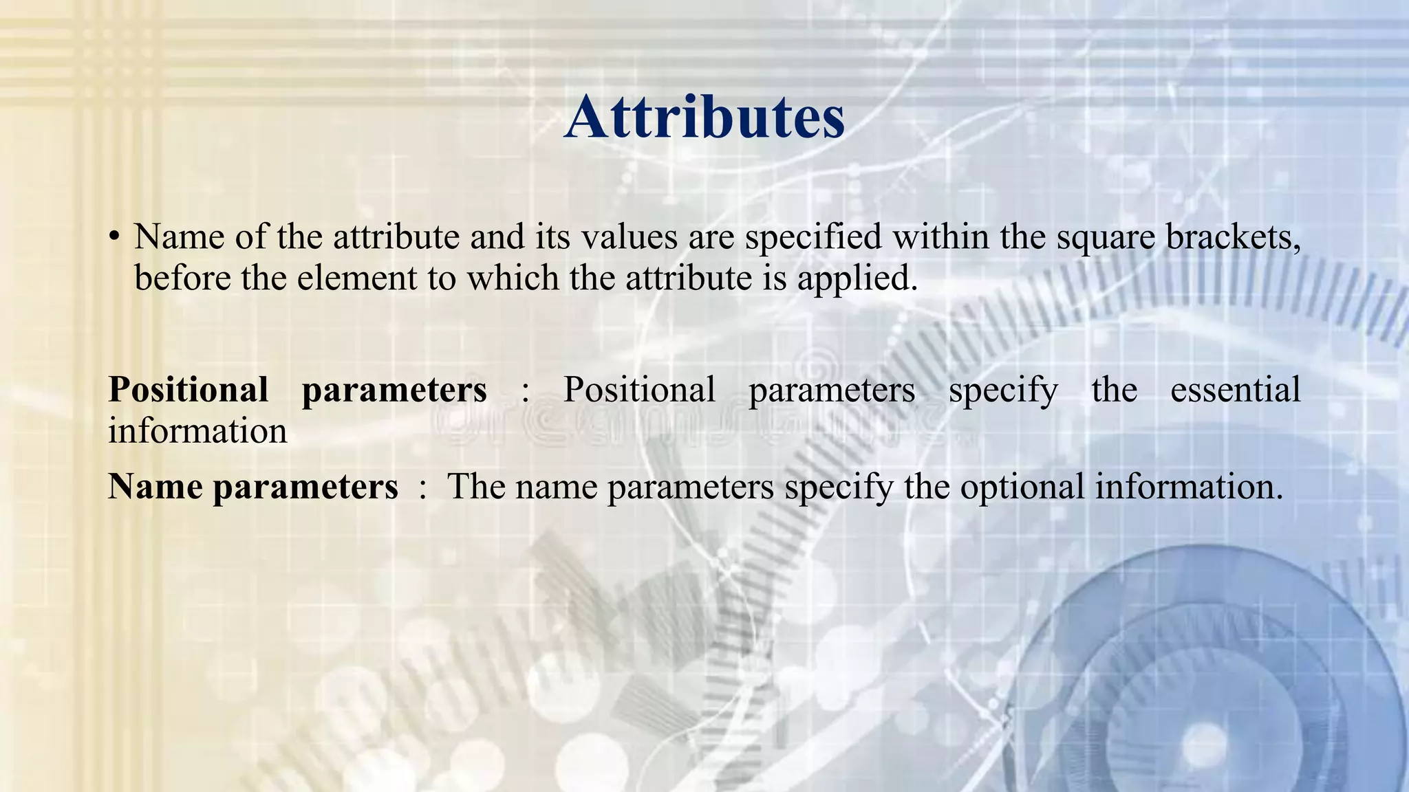Dotnet :Attributes | PPTX