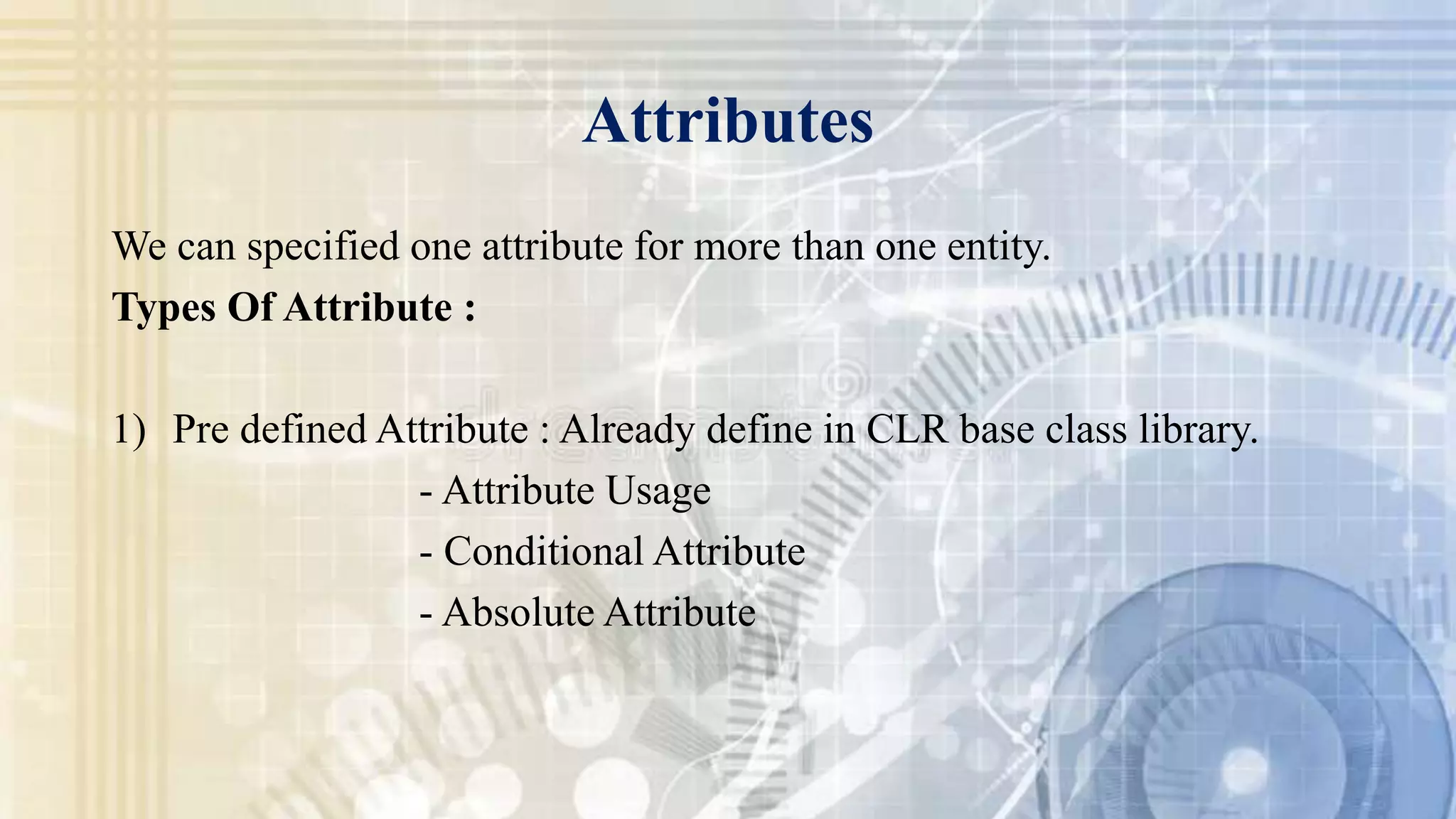 Dotnet :Attributes | PPTX