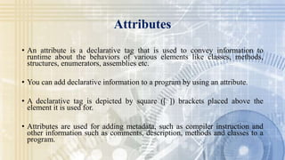 Dotnet :Attributes | PPTX