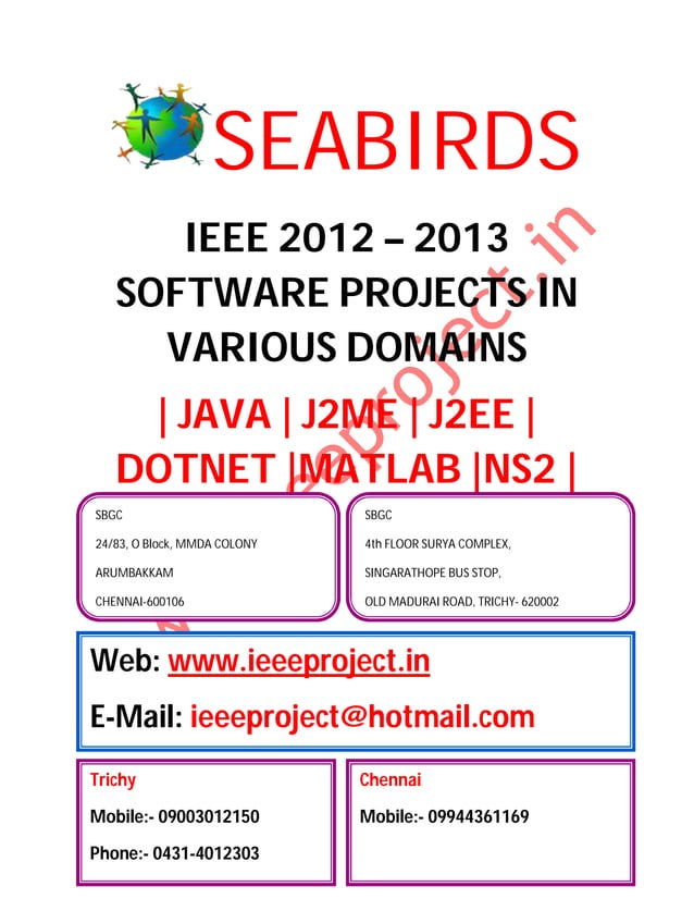 Dotnet datamining ieee projects 2012 @ Seabirds ( Chennai, Pondicherry ...