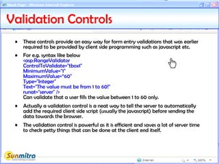 Dotnet Frame Work and Controls | PPT