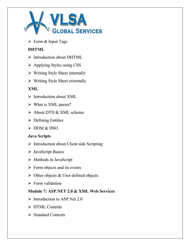 Dotnet Courses Pdf