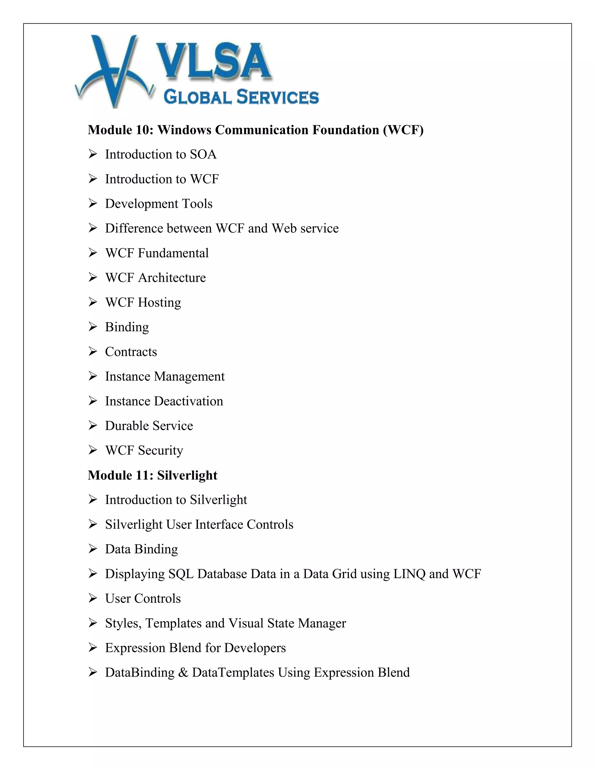 dotnet training center and development | DOCX